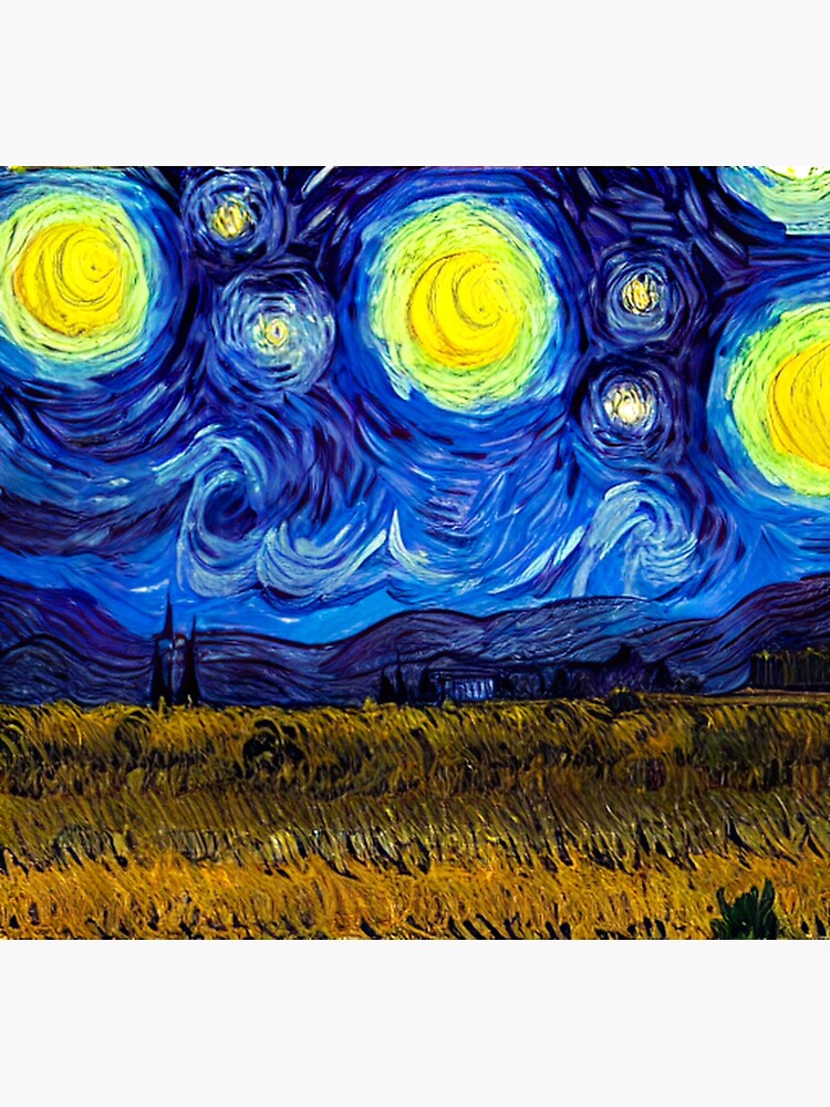 "Sun and sky landscape - Van Gogh style painting" Poster for Sale by ...