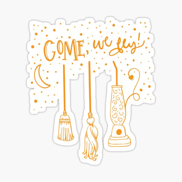 "Hocus Pocus Come We Fly" Sticker for Sale by Amyunique | Redbubble