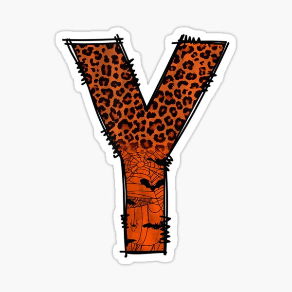 "Capital Letter Y Alphabet Leopard Print Halloween Costume" Sticker for Sale by Nicholaswikstro ...