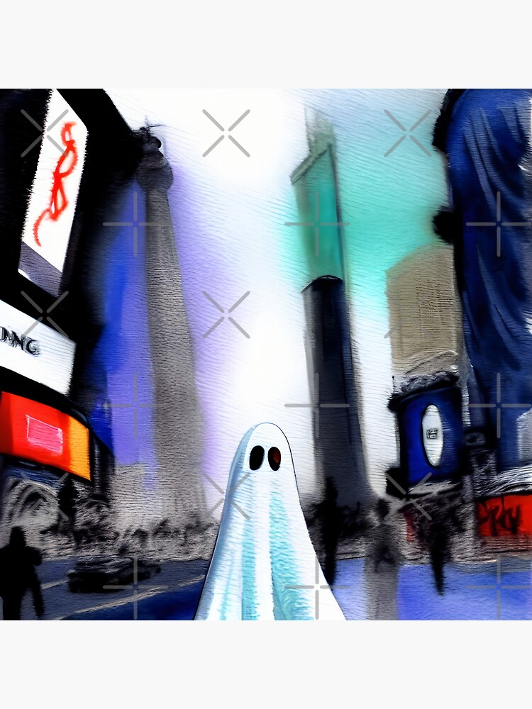 "Ghost Visits Times Square" Poster for Sale by skillunused | Redbubble