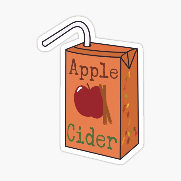 "Apple Cider Juice Box" Sticker for Sale by LemonPanic | Redbubble