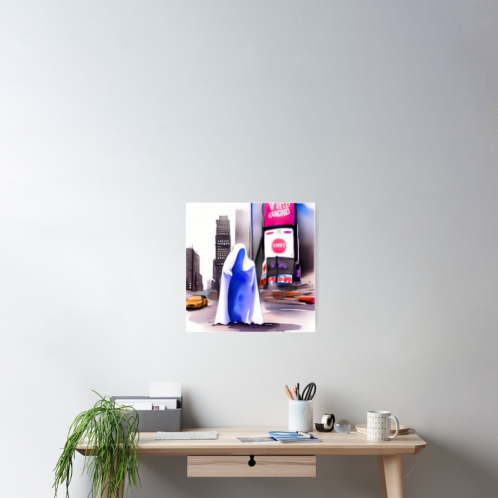 "Ghost visits Times Square" Poster for Sale by skillunused | Redbubble