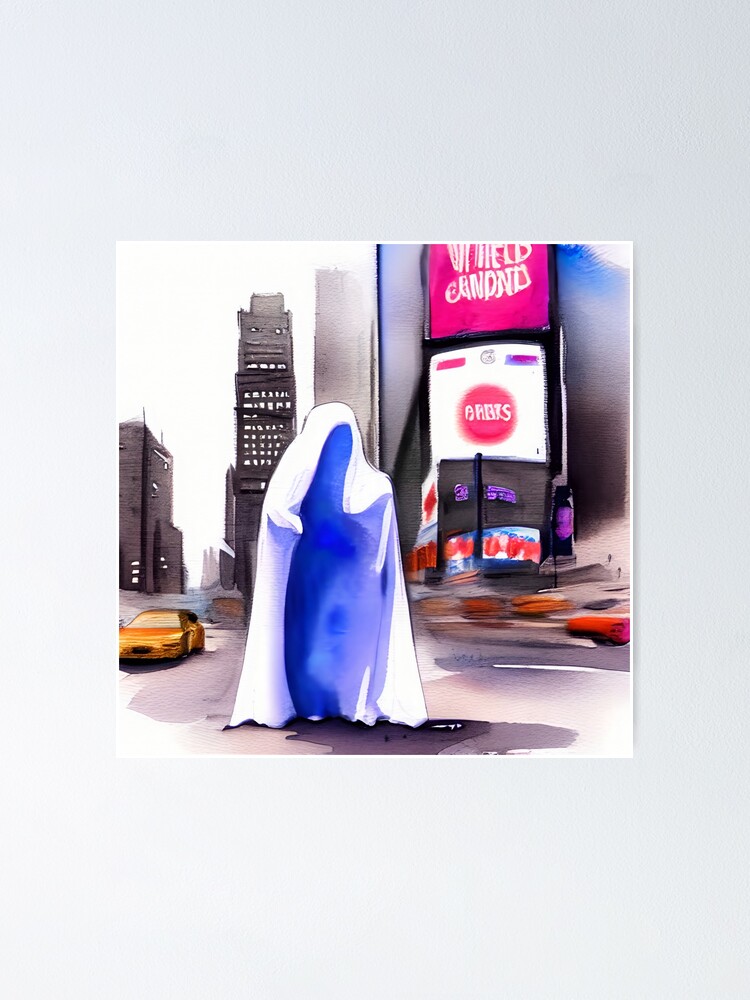 "Ghost visits Times Square" Poster for Sale by skillunused | Redbubble