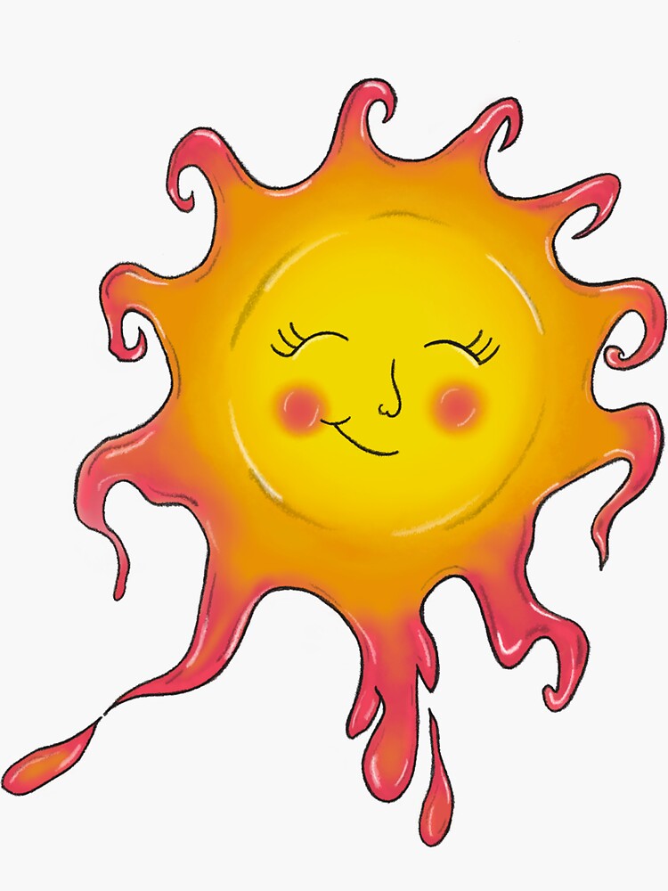 "Trippy Drippy Sunshine " Sticker for Sale by MoonlightArt360 | Redbubble