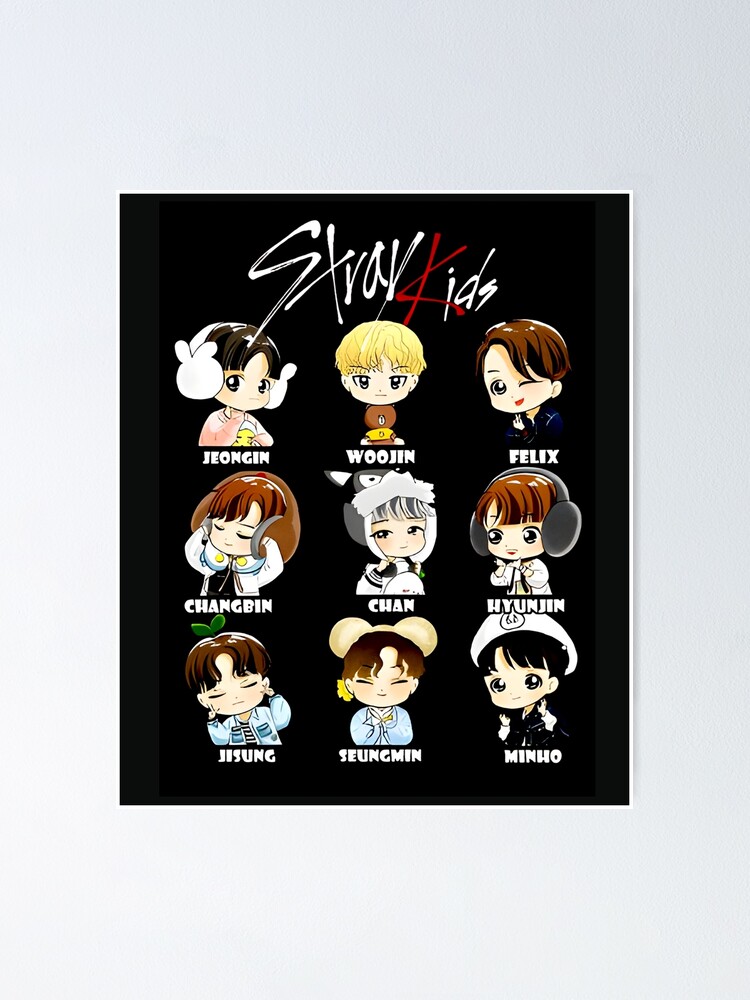 "STRAY KIDS CHIBI ALL MEMBERS" Poster for Sale by EllenKarl | Redbubble