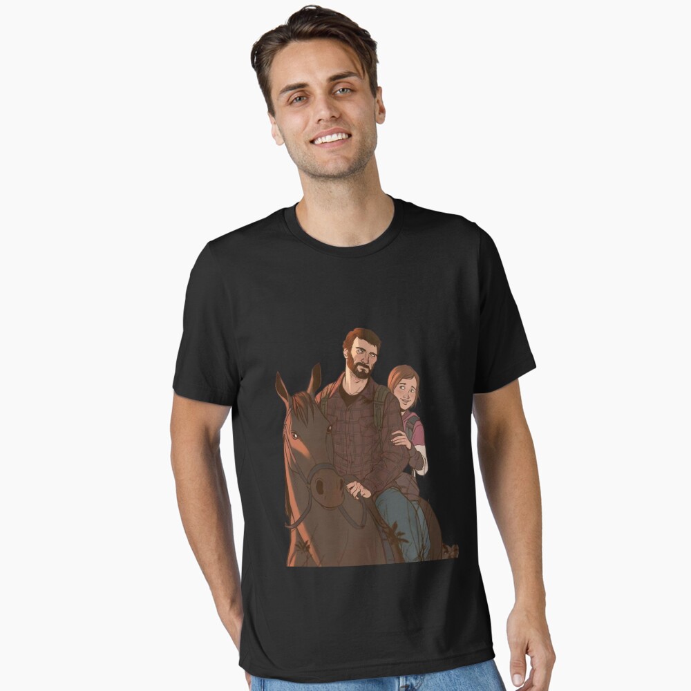 " ellie and joel riding a happy horse!" Sticker for Sale by jack-book ...