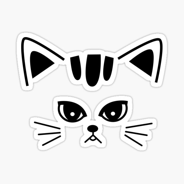 "Fierce boss cat in white" Sticker for Sale by CherieTree | Redbubble