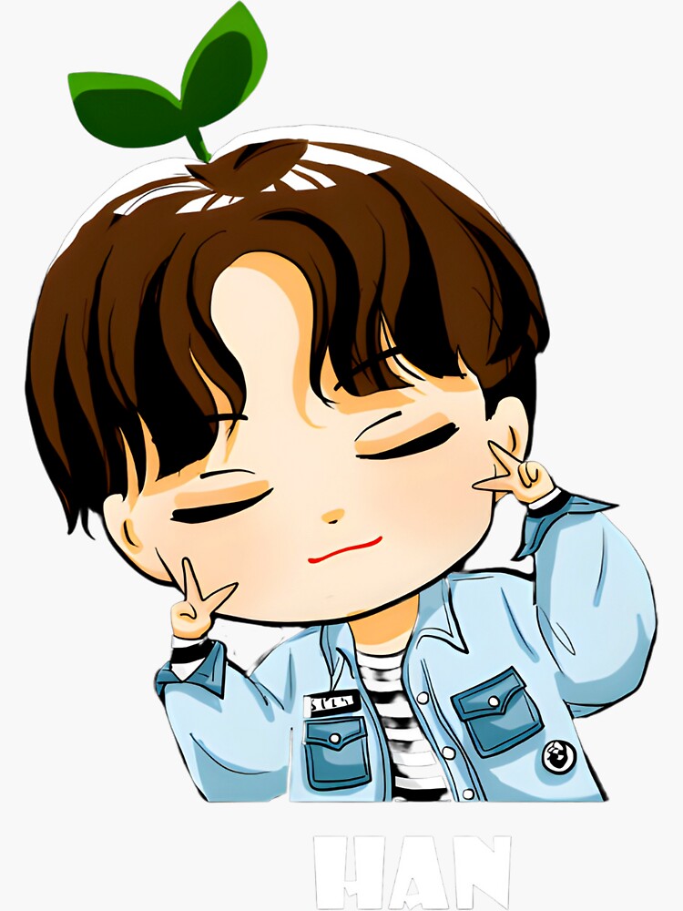 "STRAY KIDS HAN CHIBI" Sticker for Sale by XaverEder | Redbubble