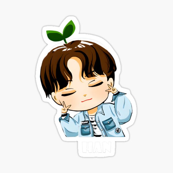 "STRAY KIDS HAN CHIBI" Sticker for Sale by XaverEder | Redbubble