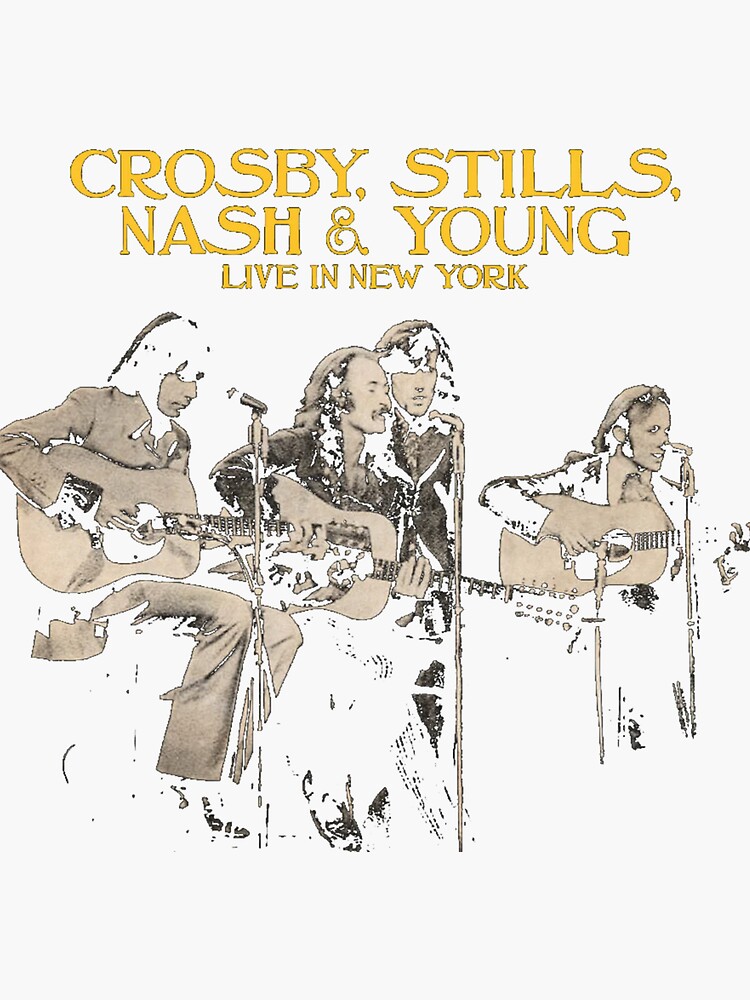 "Crosby Stills Nash Young" Sticker for Sale by milanidamiano | Redbubble