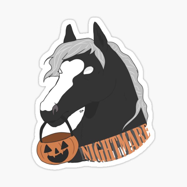 "NIGHTMARE" Sticker for Sale by thepunchypoodle | Redbubble