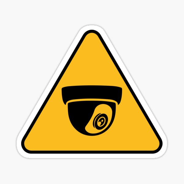 "CCTV 24 Hour Video Surveillance Yellow Warning Sign Security Home Sign ...