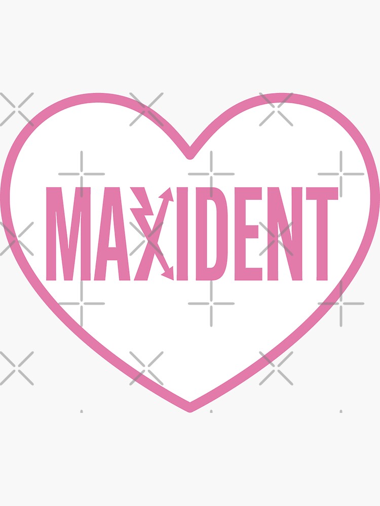 "Stray Kids MAXIDENT Pink and White Heart" Sticker for Sale by ...