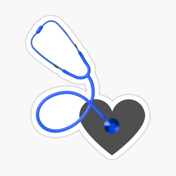 "Heart stethoscope" Sticker for Sale by MajorsMart | Redbubble