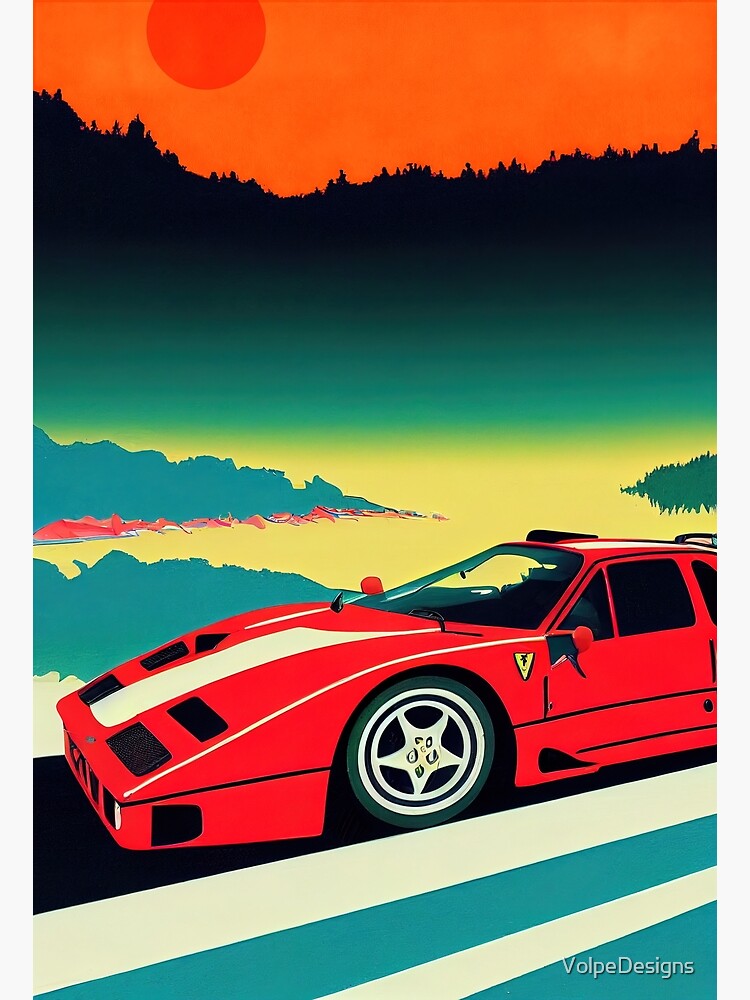 "Ferrari F40" Poster for Sale by VolpeDesigns | Redbubble