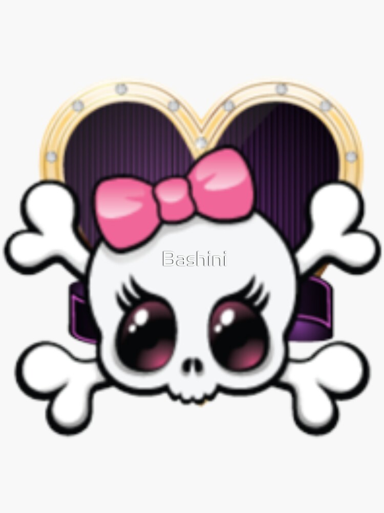 "Cute but dangerous skull" Sticker for Sale by Bashini | Redbubble