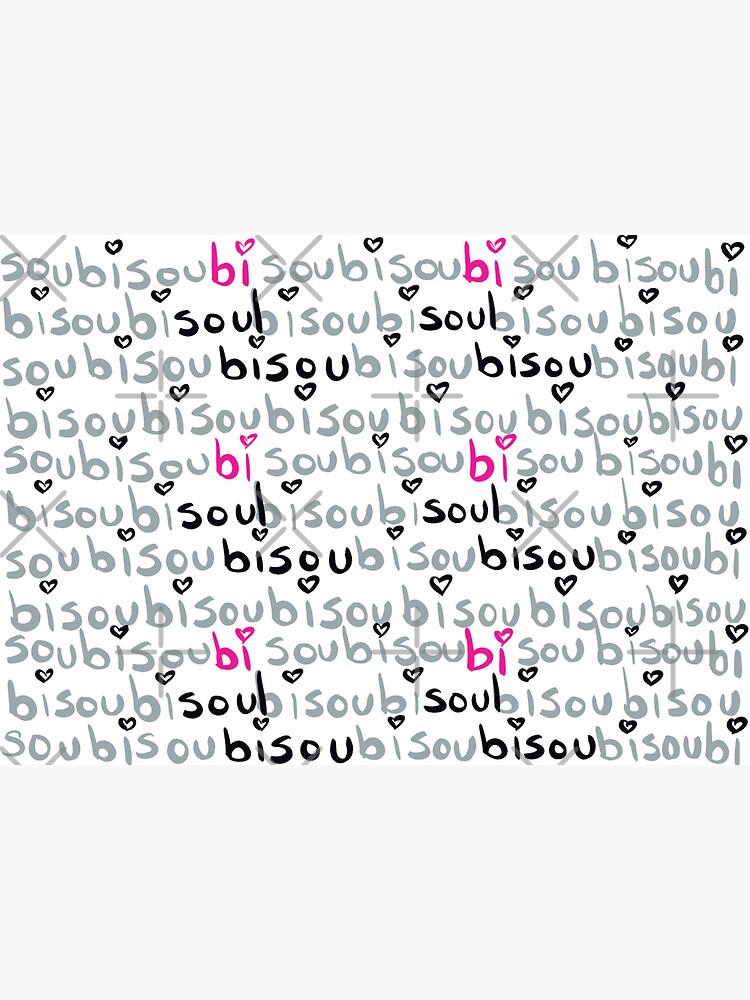 "Large Grid Pink Bi Soul Bisou " Sticker for Sale by Rivermuddess ...