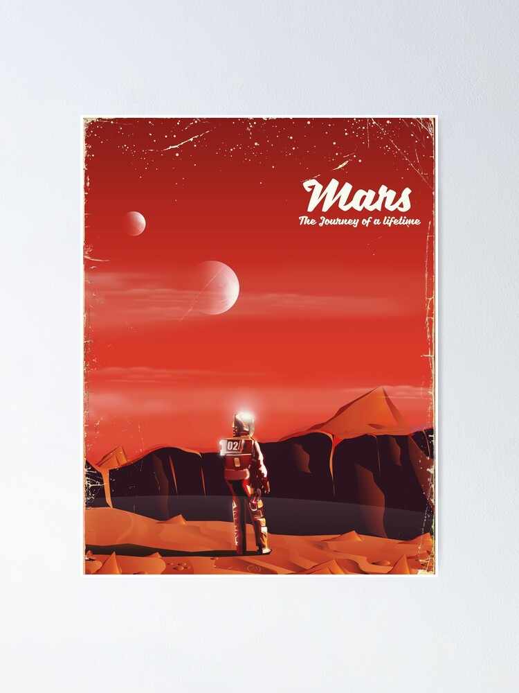 "Mars Science fiction vintage travel poster" Poster for Sale by ...