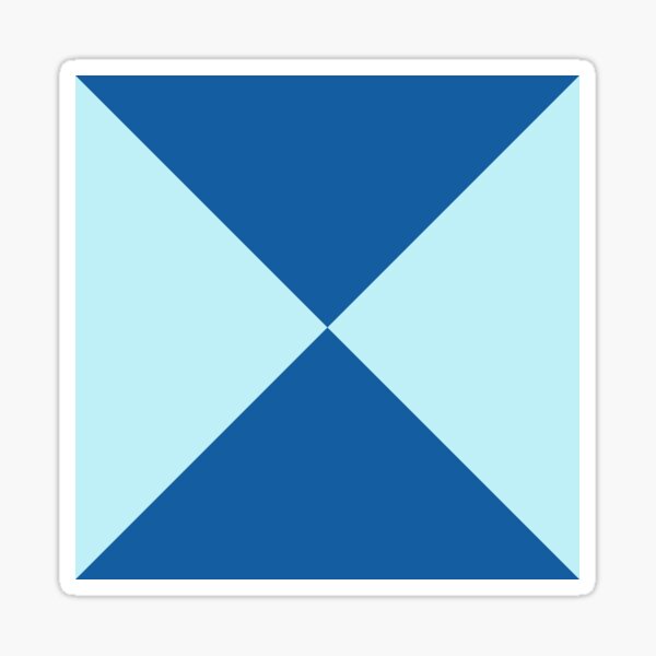 "Minimalist Aesthetic Pastel Triangle Pattern | Blue" Sticker for Sale ...