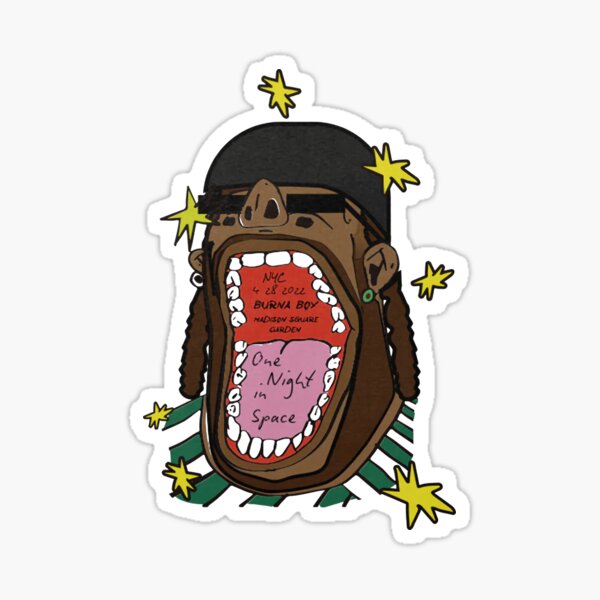 "Burna Boy " Sticker for Sale by ionapollock | Redbubble