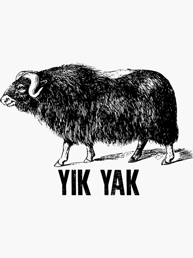 "Yik Yak - Yak Attack " Sticker for Sale by ViennaCowan | Redbubble