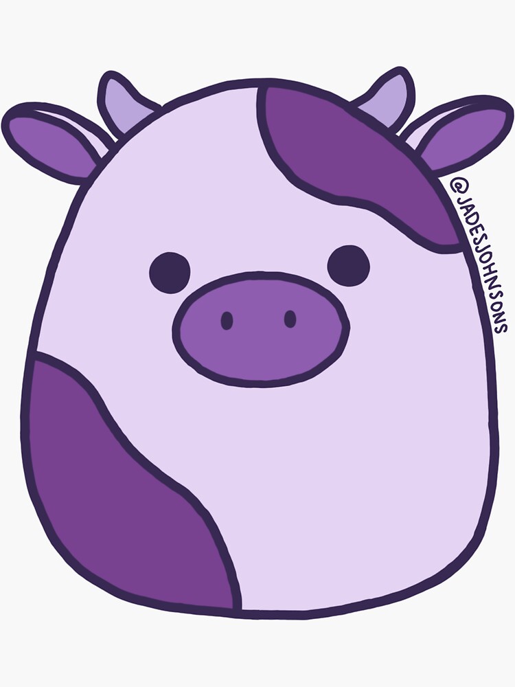 "AJR "The Click Deluxe" Cow Squishmallow" Sticker for Sale by ...