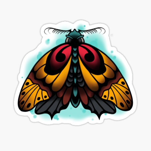 "Neo traditional moth tattoo design" Sticker by TheInkSmith | Redbubble