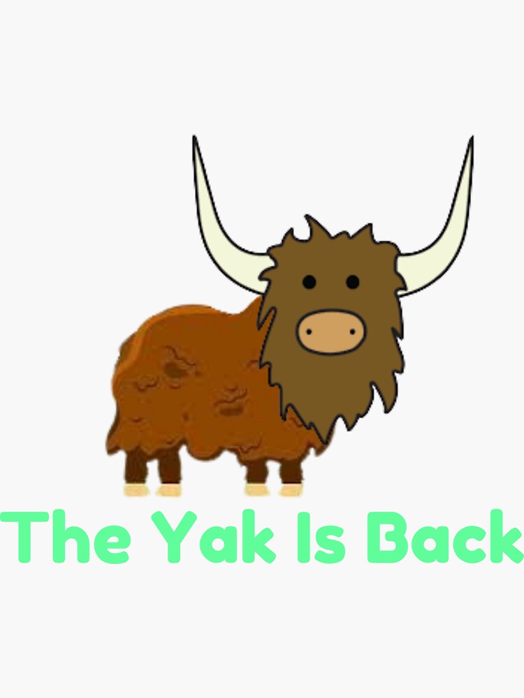 "Yik Yak The Yak Is Back Welcome Back App" Sticker for Sale by ...