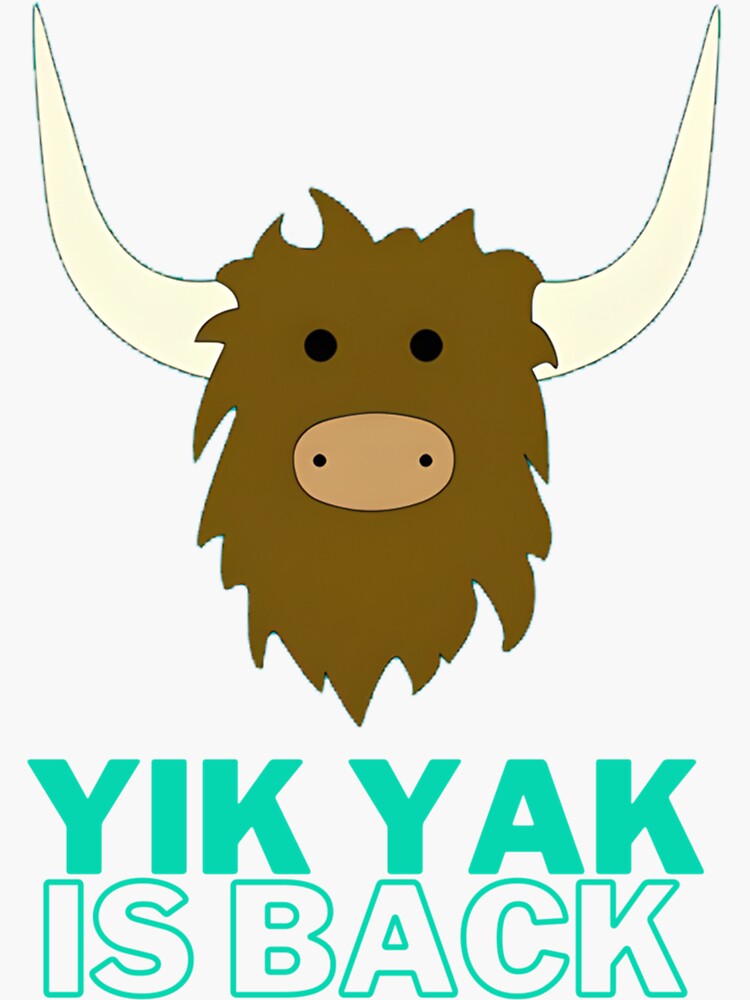 "Yik Yak Is Back " Sticker for Sale by ViennaCowan | Redbubble