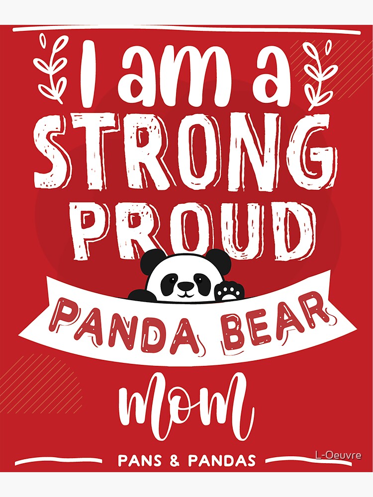 "Proud PANDA Bear Mom" Sticker for Sale by L-Oeuvre | Redbubble