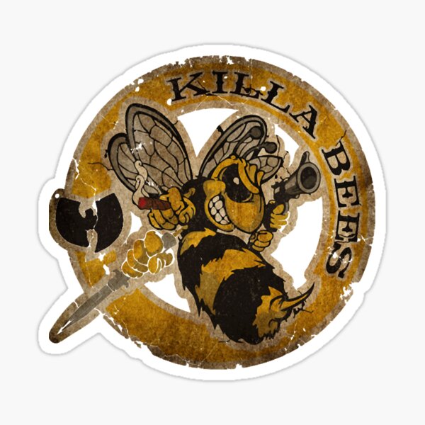 "KILLA BEES VINTAGE ART" Sticker for Sale by RICHARDWOMBLE | Redbubble