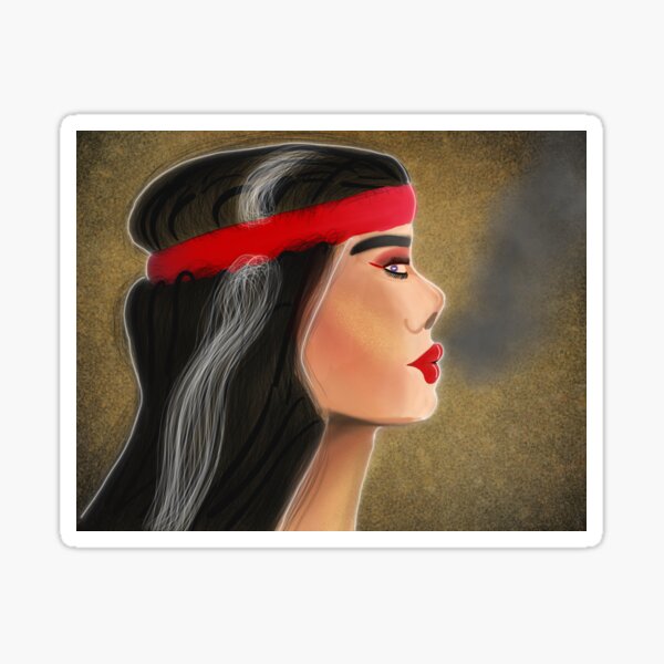 "The woman with smoke" Sticker for Sale by MYWMC | Redbubble
