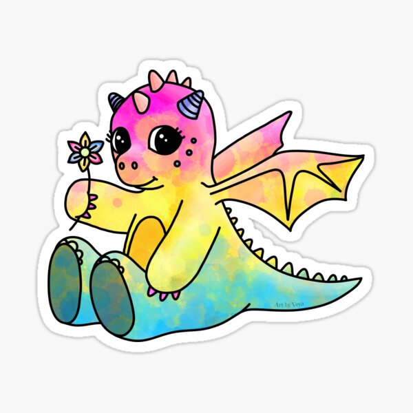"Little Pan Dragon" Sticker for Sale by artbyveya | Redbubble