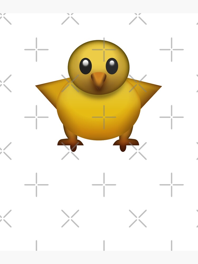"Cute Baby Chicken Chick Face Emoji" Metal Print by PrintPress | Redbubble