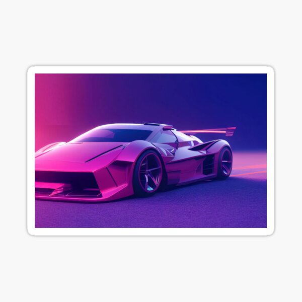 "Vaporwave Hypercar" Sticker for Sale by AI-Hotline | Redbubble