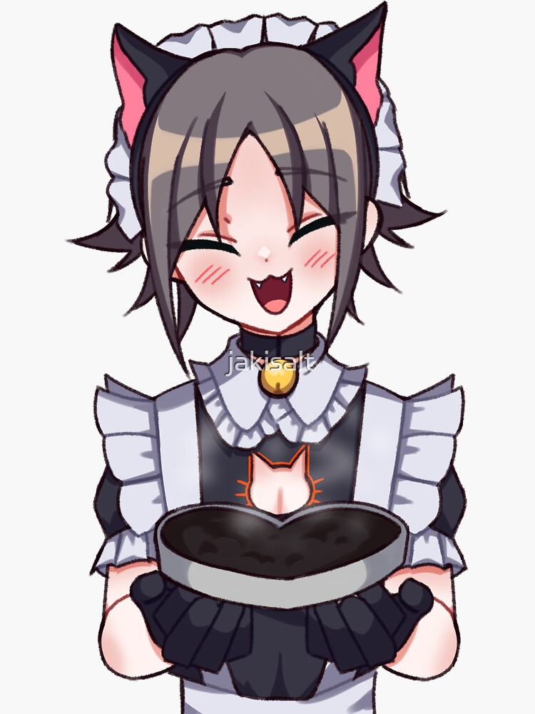 "neko maid mysta" Sticker for Sale by jakisalt | Redbubble