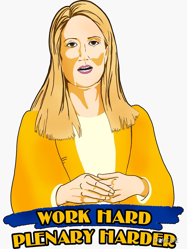"Work hard, plenary harder" Sticker for Sale by DGMEME | Redbubble