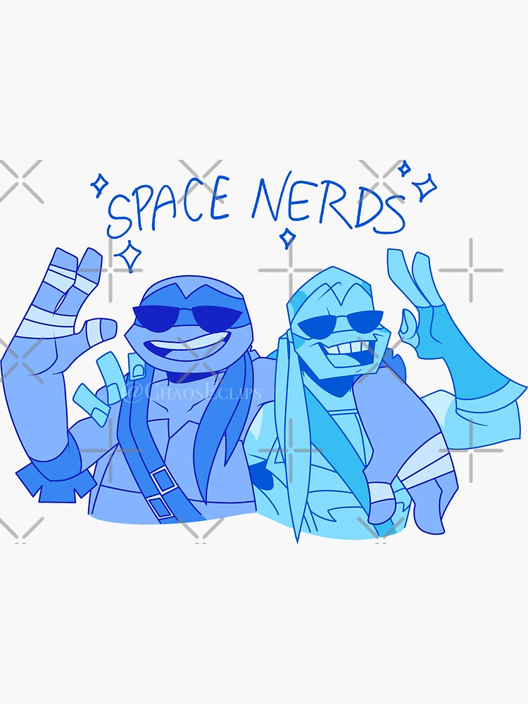 "Space Nerds" Sticker for Sale by ChaosEclips | Redbubble