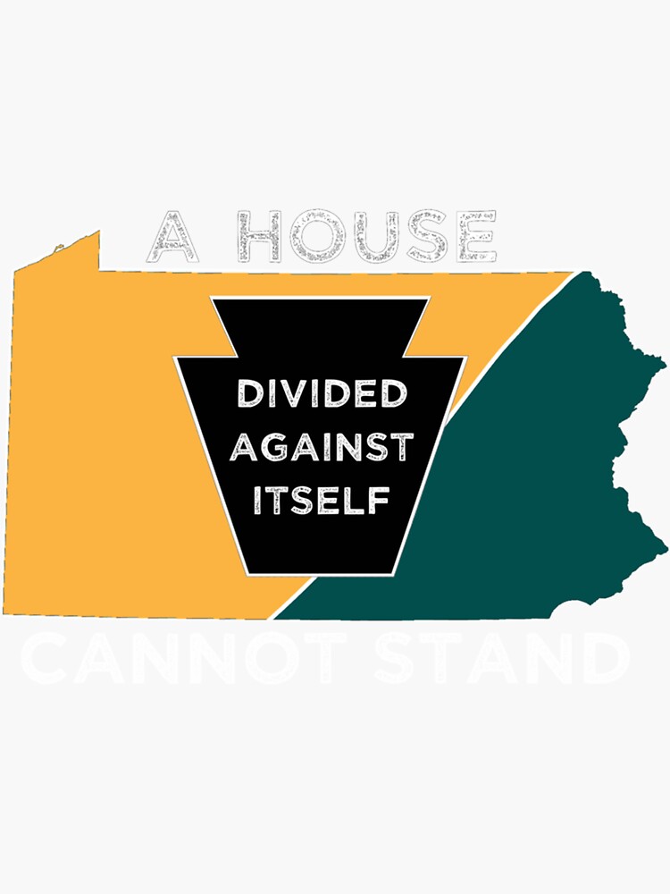 "A House Divided PA Sports" Sticker for Sale by MosesLesch | Redbubble