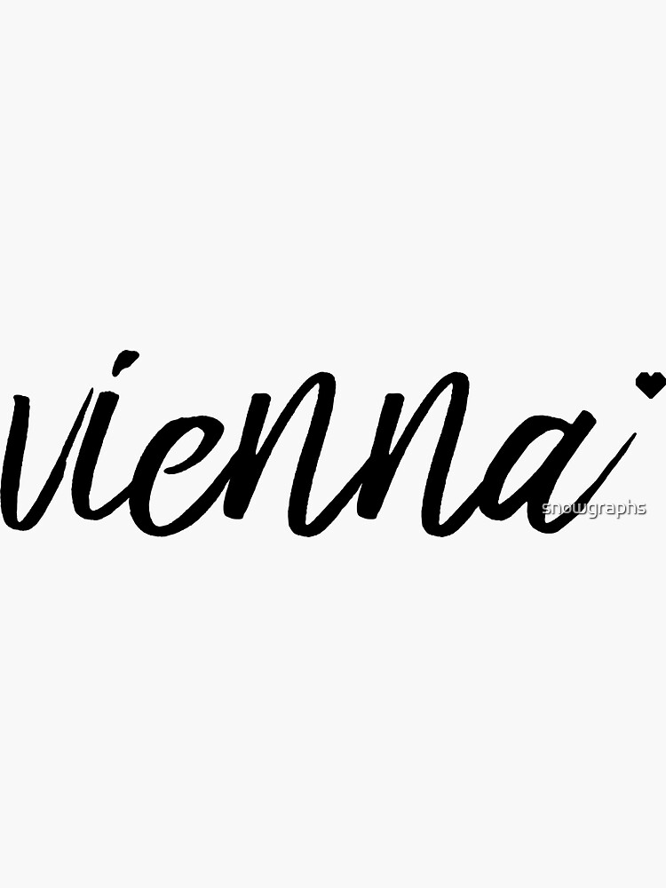 "vienna" Sticker for Sale by snowgraphs | Redbubble