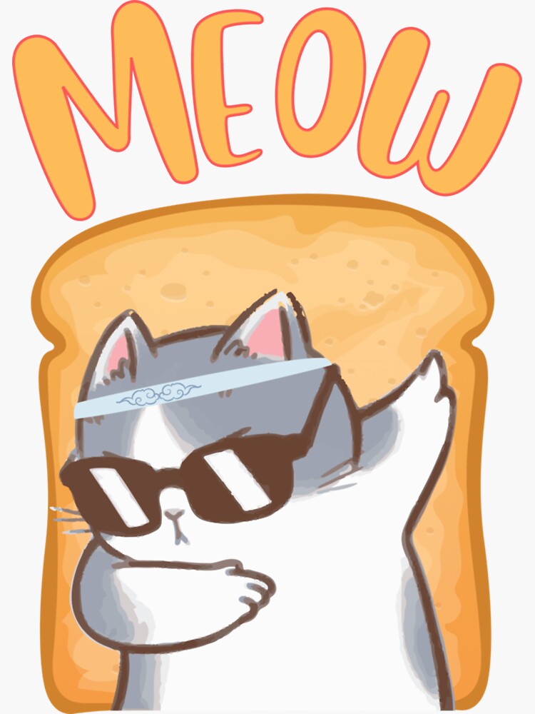 "Funny cat flower toast 2022 " Sticker for Sale by DashaHouse | Redbubble