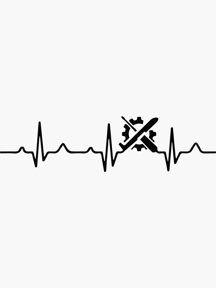 "Aircraft Mechanic Heartbeat EKG Heart Rate: Funny Aviation Mechanic ...
