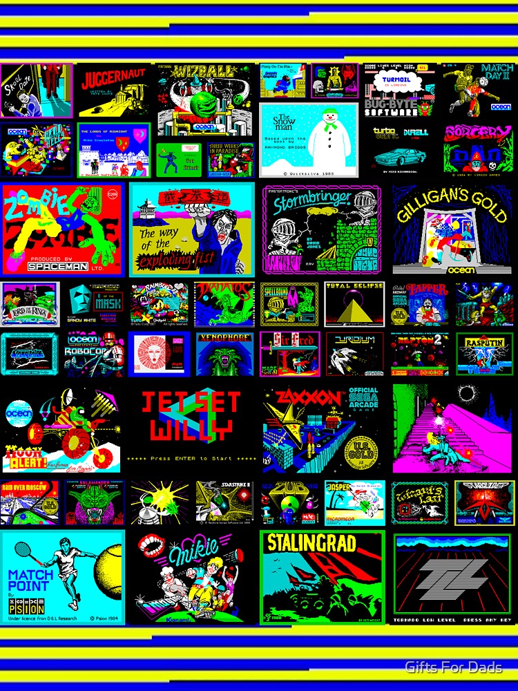 "ZX Spectrum Game Loading Screens Part I" T-shirt for Sale by ...