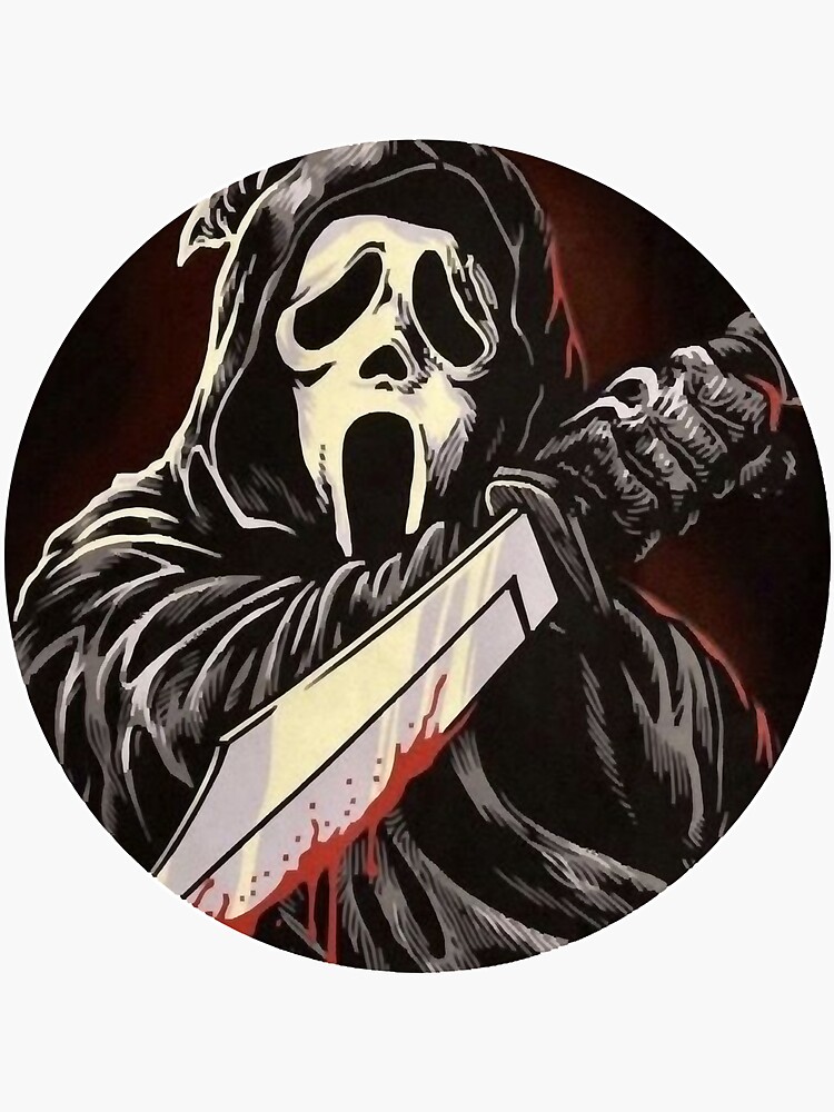 "ghostface" Sticker for Sale by DominiHellen | Redbubble