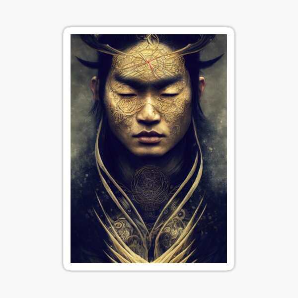 "Ancient Japanese warrior" Sticker for Sale by artistico-ai | Redbubble