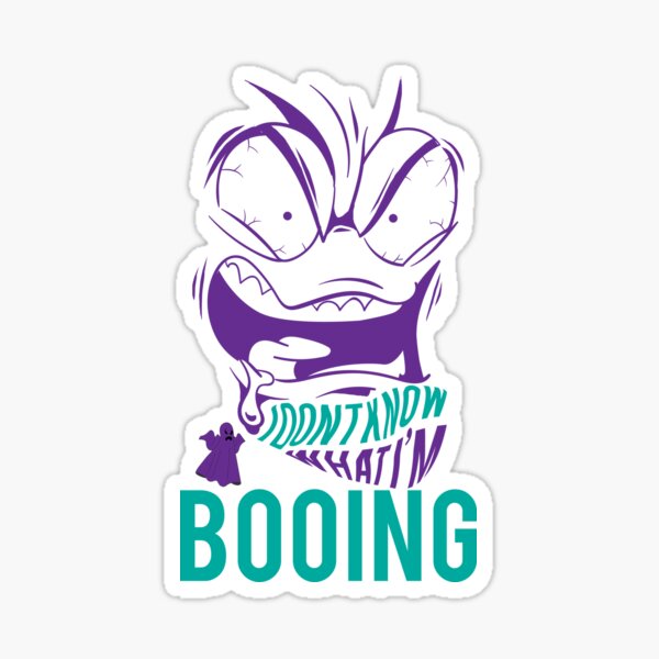 "I Dont Know What Im Booing Funny Creepy Face Ghost Monster" Sticker ...