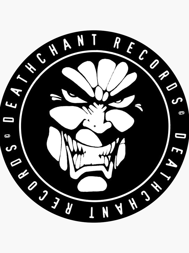 "DEATHCHANT Records" Sticker for Sale by DoshiaLozano | Redbubble