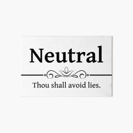 "True Neutral DND 5e RPG Alignment Role Playing" Art Board Print for ...