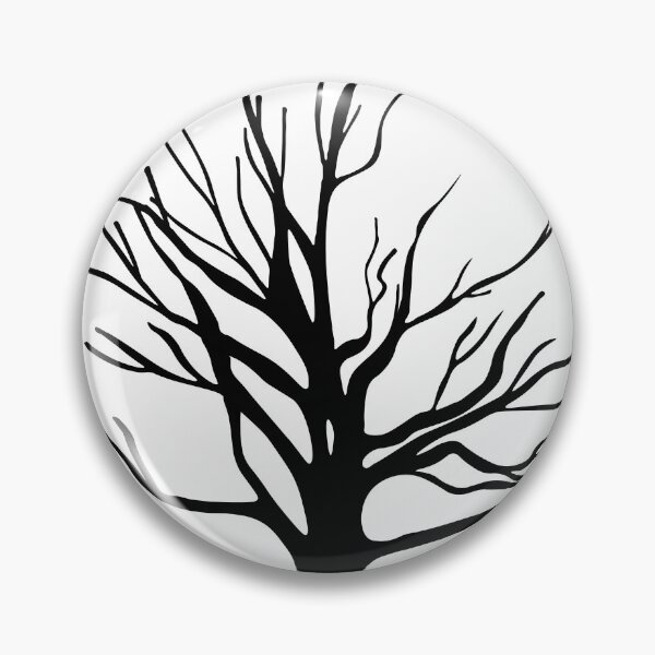 Chapa «Arte de árbol sin hojas, árbol desnudo, ramas de árbol, silueta ... Chapa «Arte de árbol sin hojas, árbol desnudo, ramas de árbol, silueta ...