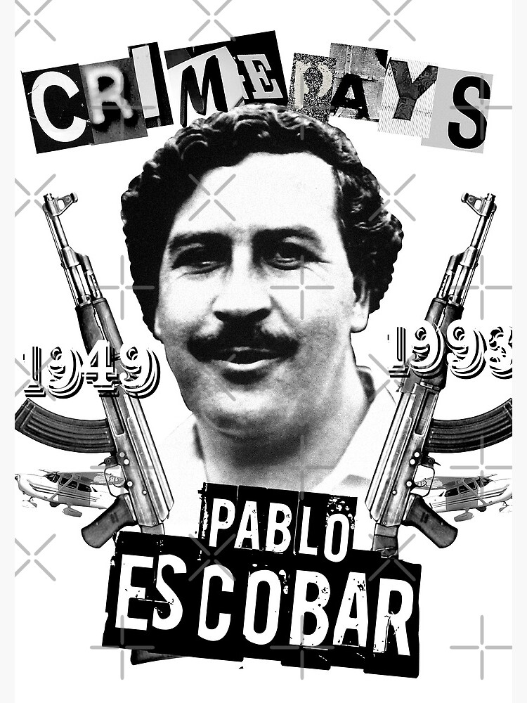 "Crime Pays Pablo Escobar" Spiral Notebook for Sale by LeoZitro | Redbubble